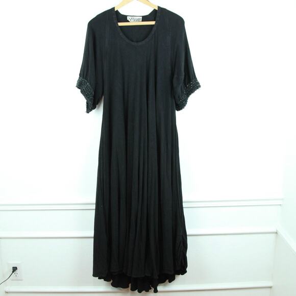 Vintage | Dresses | Vintage Soussan Designs Magic Maxi Dress Os Black ...